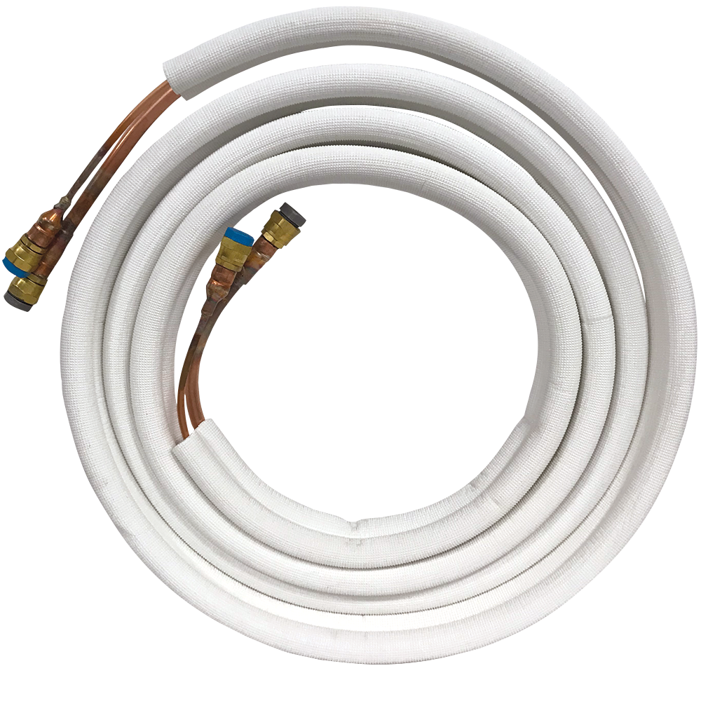 15' Quick Connect Line Set for 9k and 12k Indoor Units, 1/4 x 3/8 x 15 ...