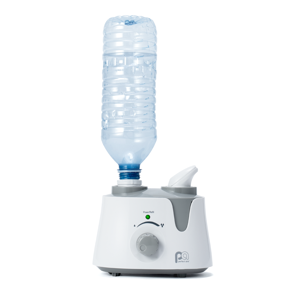 Travel Size Ultrasonic Cool Mist Humidifier with Water Bottle Adapter ...